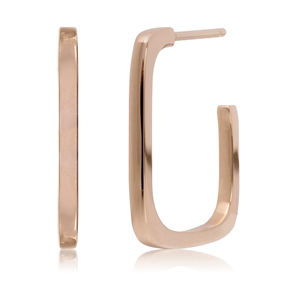 Rectangle Huggies – Bianca Pratt Jewelry